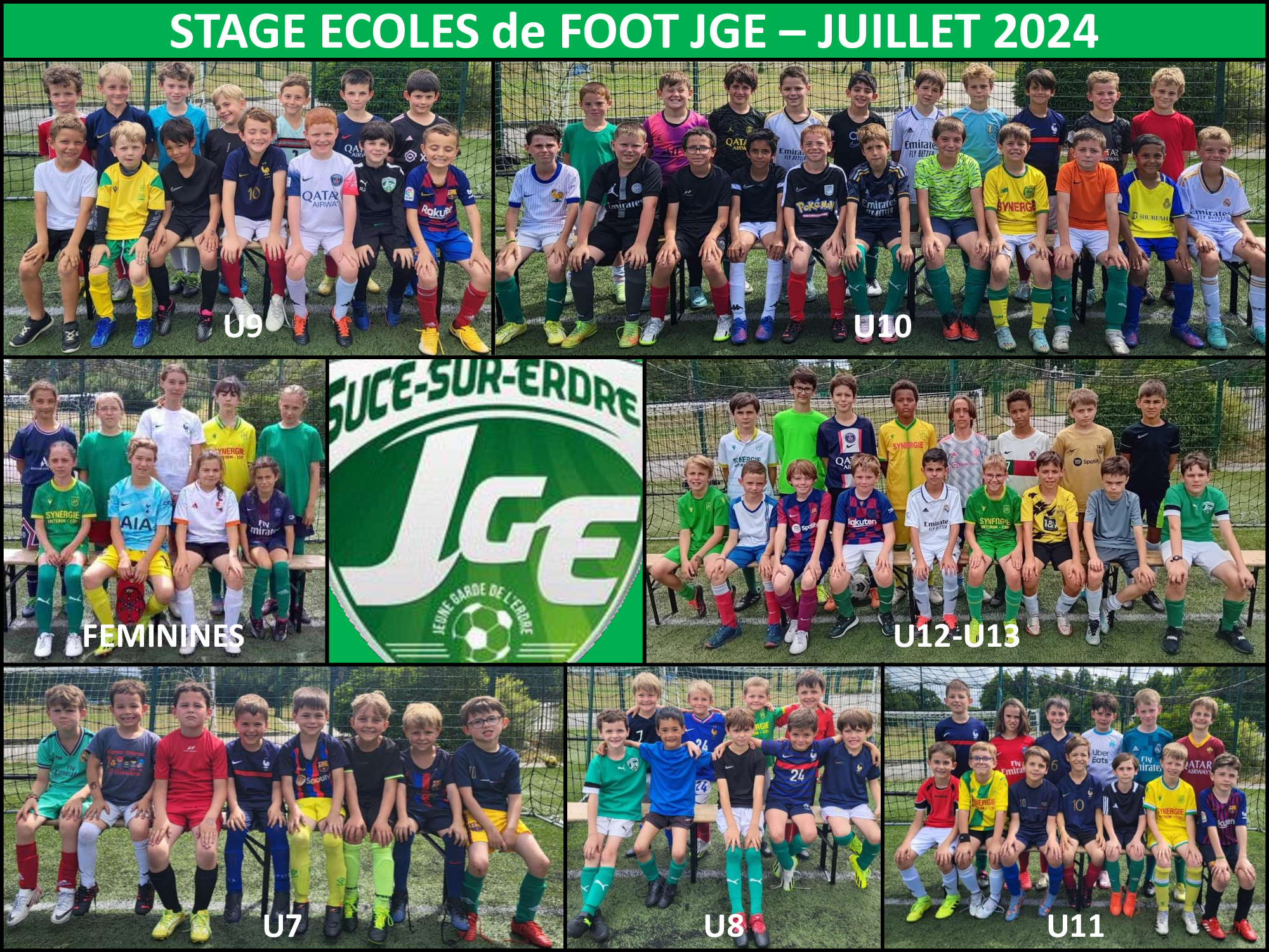 93 enfants au stage Ecoles de Foot JGE de juillet - JGE Sucé Football